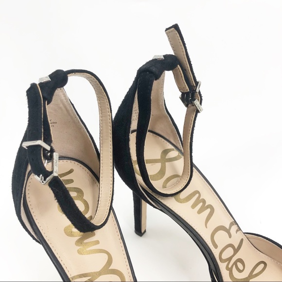 Sam Edelman | Shoes | Sam Edelman Ankle Strap Black With With Polka Dot ...